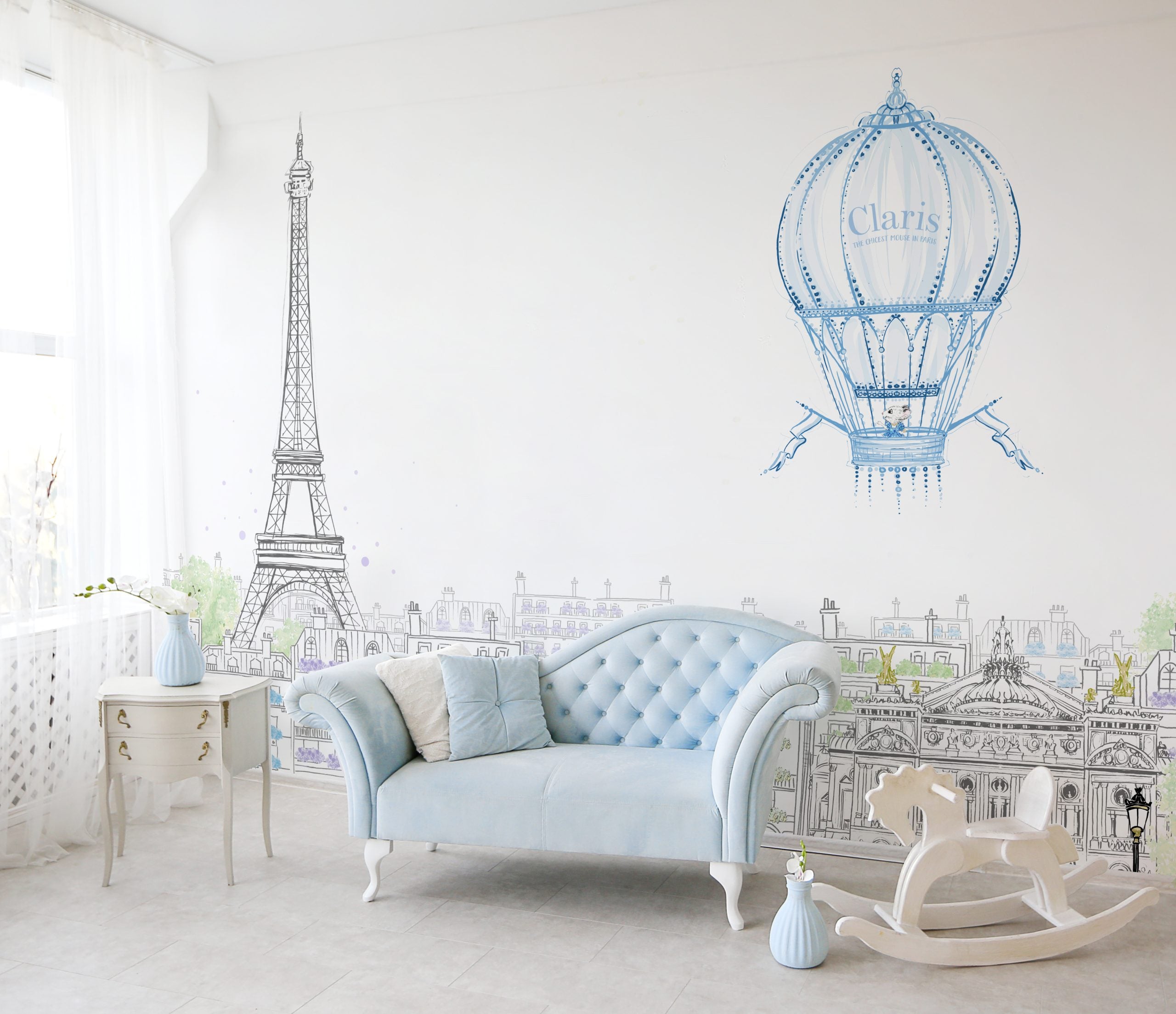 Claris' World Blue Wallpaper & Claris the Mouse